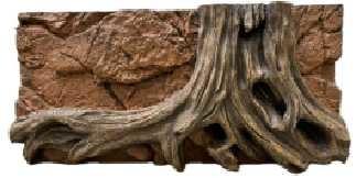 China Customizable PU Reptile Tank Background 88.5x20x41.5cm Realistic Rock Stump Texture Dirt Resistant for sale