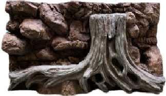 China PU Simulated Rock Background 118.5x26x56.5cm for Reptile Enclosure Decoration for sale