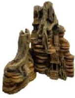 China Custom PU Terrarium Tree Stump Decorations 29×39.5×12 cm Flame Resistant Waterproof Reptile Habitat for sale
