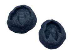 China Footprint Shape Large Reptile Water Bowl 20cm x 17cm x 5cm with Thickened Bottom - Food Grade PU Material for sale