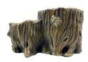 China Simulation Tree Stump Reptile Water Dish 16x11x9cm PU Material Tortoise Feeding Bowl 3D Stereo Design for sale