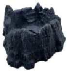 China 3D Simulated Stone Reptile Water Bowl 14cm x 14cm x 7.5cm Food Grade PU Resin for Lizards and Frogs for sale