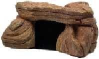 China PU Reptile Rock Hide Cave 21x14x9cm - Waterproof Non-Toxic Shelter for Snakes Lizards Turtles for sale