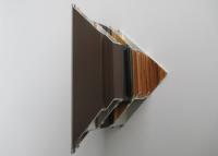 China Brown Wood Grain Aluminium Sliding Door Profiles Powder Coating 6063 Alloy 0.7-10mm Thickness for sale