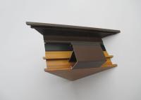 China Brown Wood Grain Aluminium Sliding Door Profiles Powder Coating 6063 Alloy 0.7-10mm Thickness for sale