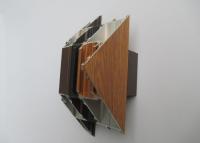 China Brown Wood Grain Aluminium Sliding Door Profiles Powder Coating 6063 Alloy 0.7-10mm Thickness for sale