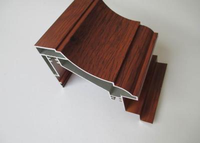 China Wood Grain Aluminium Window Profiles 6063 T5 for Thermal Break Doors and Windows for sale