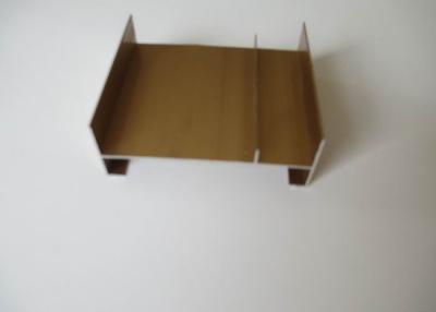 China Golden Anodized Aluminum Extrusion Profile 6063 T5 8um Anodized for Window Door Frame for sale