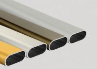 China 6061 Flat Oval Aluminum Tubing with 6M Anodizing Length - Custom Colors and Surface Finishes for sale