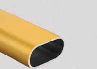 China 6061 Flat Oval Aluminum Tubing with 6M Anodizing Length - Custom Colors and Surface Finishes for sale