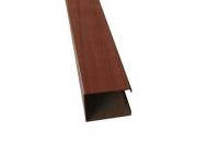 China Powder Coated Aluminum Channel Profiles Slotted Wood Grain 6063 T5 for Window Door Frame for sale