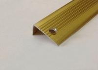 China Gold Tile Trim Extruded Aluminum Angle Profile 6063-T5 for Cleanroom Construction - 500-6800 Ton Capacity for sale