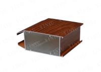 China Cherry Wood Color Aluminum Square Tube Decorative Aluminum Floor Profile 3m 6m for sale