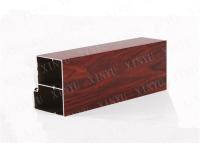 China Cherry Wood Color Aluminum Square Tube Decorative Aluminum Floor Profile 3m 6m for sale