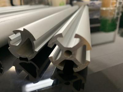 China Silver Anodized T Slot Aluminum Extrusion Profile Round Assembly Line 6063 T5 for sale