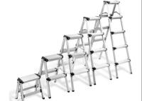 China 330lbs Aluminum Telescopic Ladder Adjustable Folding Step Ladder 50cm Height for sale