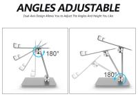 China Universal Foldable Aluminum Tablet Stand Holder 180 Degree Adjustable for iPad for sale
