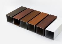 China Wood Grain Aluminum Square Tube Profile 6000 Series for Furniture Decoration 0.8-5.0mm for sale
