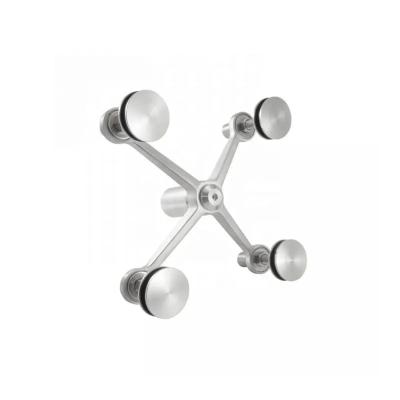 China Stainless Steel 304 4 Way Glass Spider for Curtain Wall Satin Mirror Finish Glass Canopy for sale