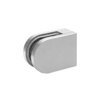 China Stainless Steel 316 D Shape Flat Base Glass Clamp for Balustrade Deck Railing 8mm 10mm for sale