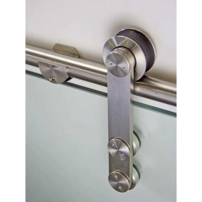 China Frameless Glass Sliding Door Roller Set 304 Stainless Steel for Shower Enclosure Bathroom Barn Glass for sale