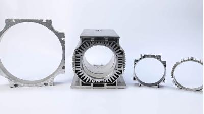 China Extruded 6063 Aluminum Motor Enclosure Extrusion Casing Water Cooled for sale
