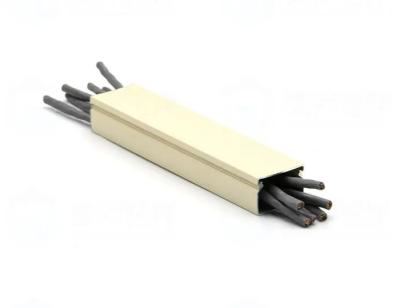China Beige 30x20mm Aluminum Extrusion Trunking for Power Cords Cable Tray 6063-T5 for sale