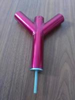 China Aluminum CNC Machining Parts Welding GTAW TIG GMAW MIG Purple Red Anodized 10um for sale