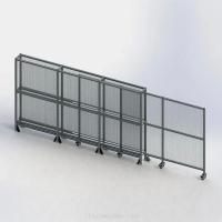 China Extruded Welded Aluminum Profile Wire Mesh Fence 6063-T5 Anodized Machine Guard for sale