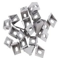 China Custom T8 Aluminum Profile Die Cast Angle Connector Bracket for 8mm Slot Systems for sale
