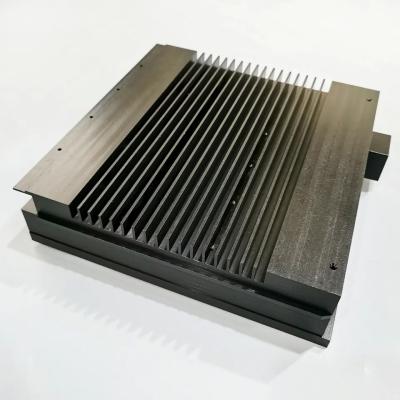 China Black Anodized Custom Aluminum Heat Sink Enclosure CNC Machined AL 6063 T5 for sale