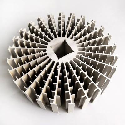China Radial LED Aluminum Heatsink Extrusion Profile Round AL 6063 T5 100mm Width for sale