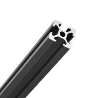 China 20mm x 20mm T Slot Aluminum Extrusion Profile Anodized Black Linear Rail Guide Frame for CNC Machine for sale