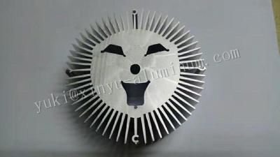 China CNC Machining Aluminum Heat Sink Round Radiator Sunflower Auto Parts 0.02mm Tolerance for sale