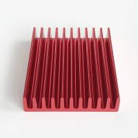 China Red Anodized Aluminum Heatsink 45x55x10mm for Raspberry Pi PCB Cooling AL6063 T5 for sale