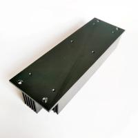 China Black Anodized Extruded Aluminum Heatsink 6063 T5 50x25x158mm for LED Inverter Cooling for sale