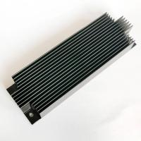 China Black Anodized Extruded Aluminum Heatsink 6063 T5 50x25x158mm for LED Inverter Cooling for sale