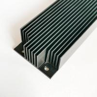 China Black Anodized Extruded Aluminum Heatsink 6063 T5 50x25x158mm for LED Inverter Cooling for sale