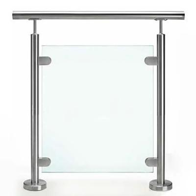 China 316 Stainless Steel Bar Railing Post for Exterior Stair Balustrade Glass Balcony Railing 50mm for sale