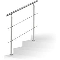 China 304 Stainless Steel Glass Railing Post for Exterior Stair Balustrade Balcony Railing 42mm for sale