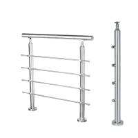 China 304 Glass Railing Post For Exterior Stair Balustrade Balcony Railing for sale