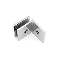 China 90 Degree Stainless Steel Glass Clip for Shower Door Wall Enclosure 8-12mm for sale