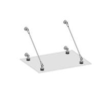 China Stainless Steel Window Awning Hardware Kit Glass Canopy Fittings 12mm Mirror for sale