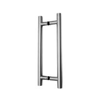 China Stainless Steel 304 Tubular Ladder Pull Handle for Glass Partition Door Mirror Polish 30mm for sale