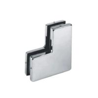 China Stainless Steel 304 Over Panel Corner L Patch for Frameless Glass Entrance Door 90 Degree for sale