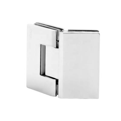 China Stainless Steel 304 135 Degree Shower Door Hinge 8-12mm Glass Brushed Finish for sale