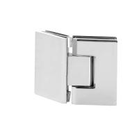 China Stainless Steel 304 135 Degree Shower Door Hinge 8-12mm Glass Brushed Finish for sale