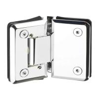 China Stainless Steel 304 135 Degree Shower Door Hinge 8-12mm Glass Brushed Finish for sale