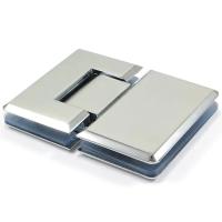China Stainless Steel 304 135 Degree Shower Door Hinge 8-12mm Glass Brushed Finish for sale