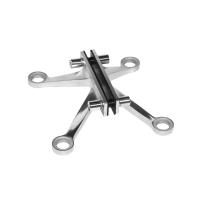 China Stainless Steel Point Fixing Glass Curtain Wall Spider K/T Mirror Satin Finish 200mm 250mm for sale